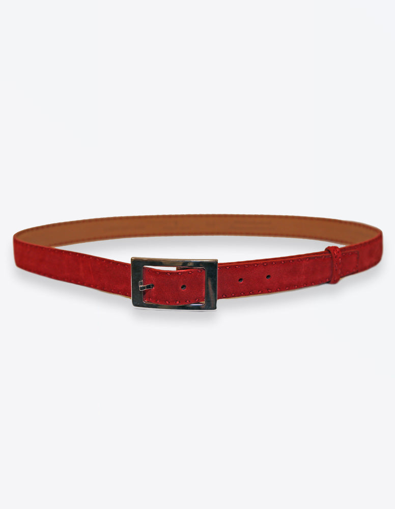 Red Suede Belt – Peyman Umay